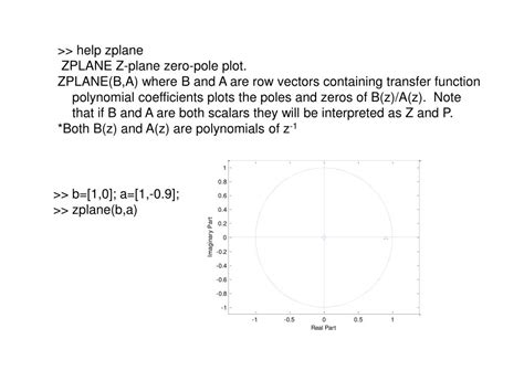 Ppt Help Zplane Zplane Z Plane Zero Pole Plot Powerpoint Presentation Id6782972