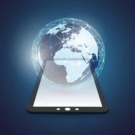Digital Network Connections Mobile Technology Background Cloud