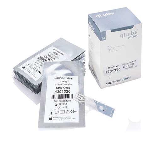 Micropoint Biotechnologies Тест полоска Qlabs Pt Inr Test Strip 24шт упаковка Экспресс тест