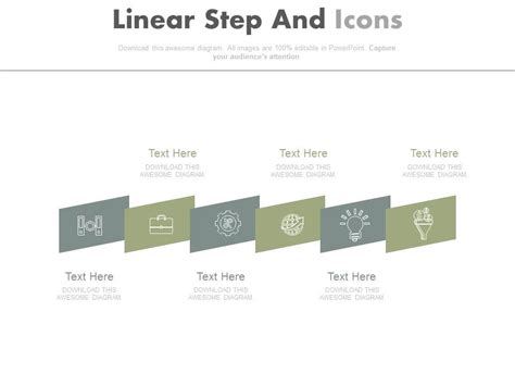 Six Linear Steps With Icons Diagram Powerpoint Slides