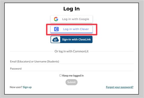 How Do My Babes Log In With Clever CommonLit Support Center