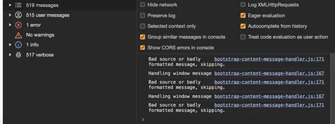 Looping Infinitely Bootstrap Content Message Handlerjs Is Looping