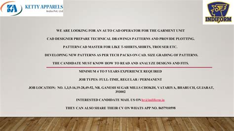 Rekha Kumari On Linkedin Fresher Requirement Diploma In Textile Engineering