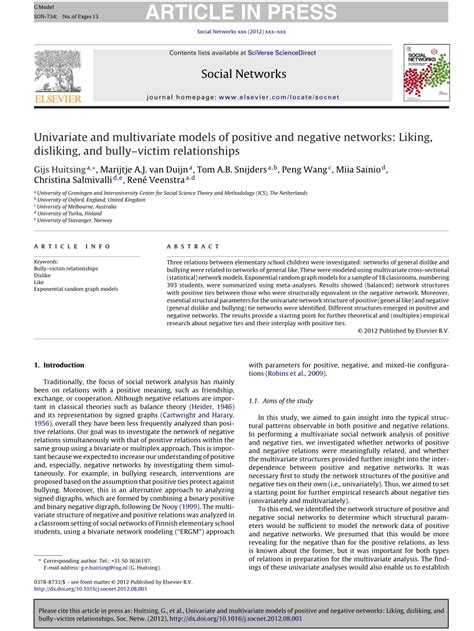 Pdf Univariate And Multivariate Models Of Positive And Negative
