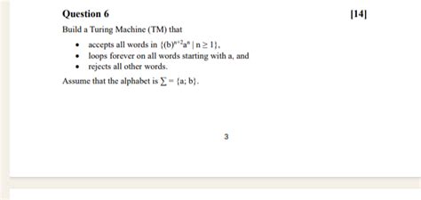 solved question 6[14]build a turing machine tm