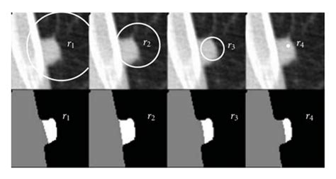 example of forward search algorithm showing the central slice of a
