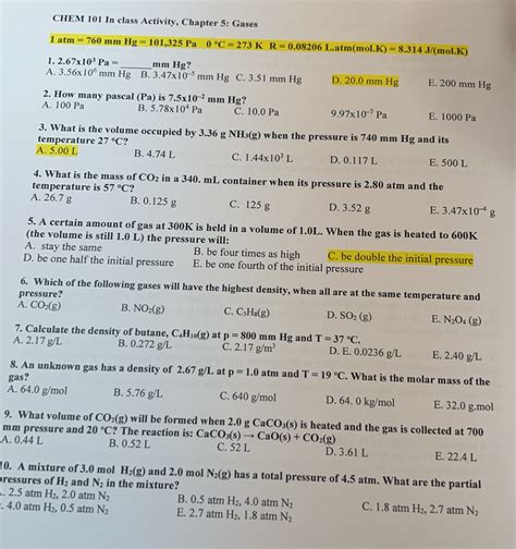 Solved How Many Pascal Pa Is X Mm Hg A PaB Chegg Com