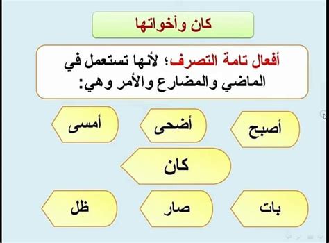 كان وأخواتها تعرف على القاعدة بالأمثلة عش العربية للأدب العربي