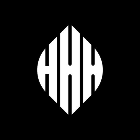 premium vector hxx circle letter logo design with circle and ellipse