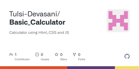 GitHub Tulsi Devasani Basic Calculator Calculator Using Html CSS And JS