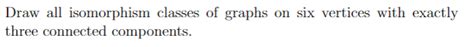 solved draw all isomorphism classes of graphs on six