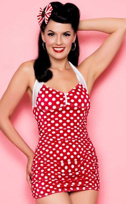 Dots Fashion Cute One Piece Swimsuits Pin Up Swimsuit