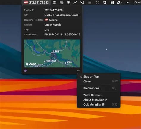 MenuBar IP MacMenuBar Com