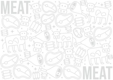 Premium Vector Meat Pattern Or Background Design