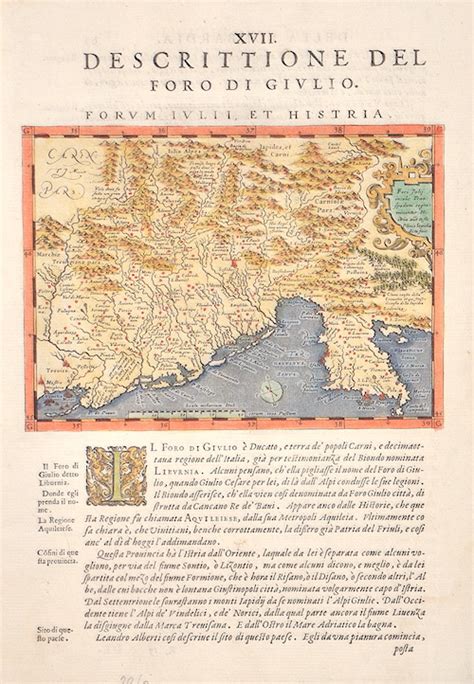 Antique Map Rosaccio Xvii Descrittione Del Foro Di Giulio Formum