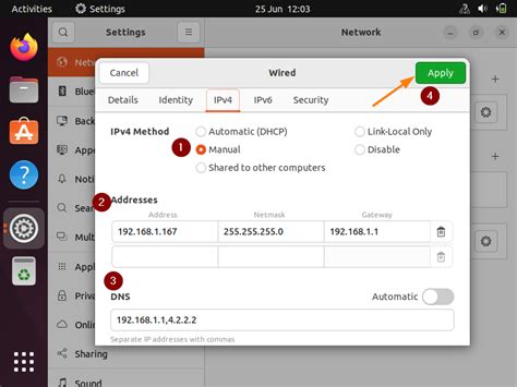 how to set static ip address on ubuntu 22 04
