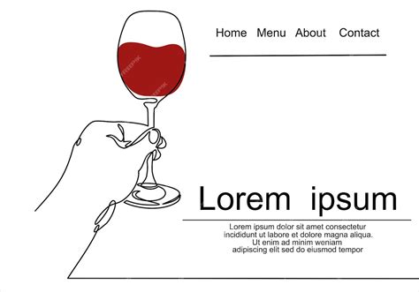 Premium Vector Continuous Line Drawing Of Hand Holding Glass