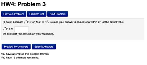 Solved Hw4 Problem 3 Previous Problem Problem List Next