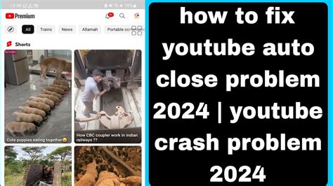 How To Fix Youtube Auto Close Problem 2024 Youtube Crash Problem 2024 Youtube