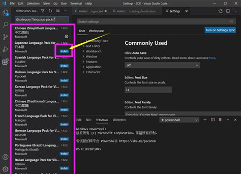 VSCode汉化以及添加跳转到函数定义的设置