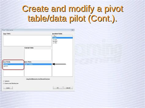 Advanced Spreadsheets Using Pivot Tables