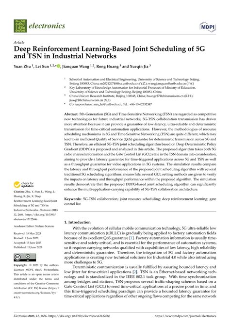 pdf deep reinforcement learning based joint scheduling of 5g and tsn