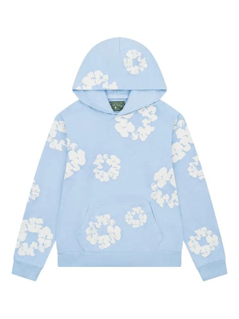 Denim Tears The Cotton Wreath Hoodie Blue Farfetch