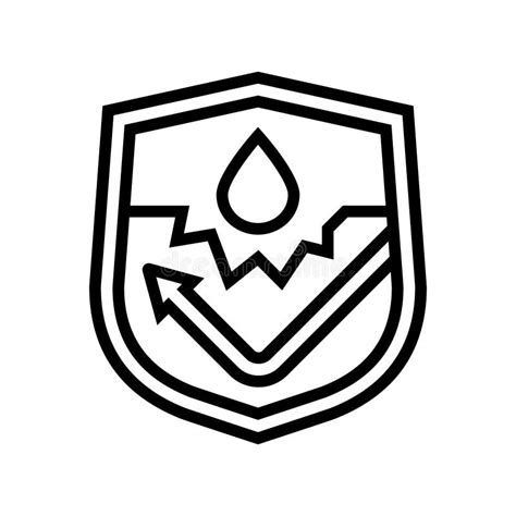 Rust Resistant Line Icon Vector Illustration Stock Illustration