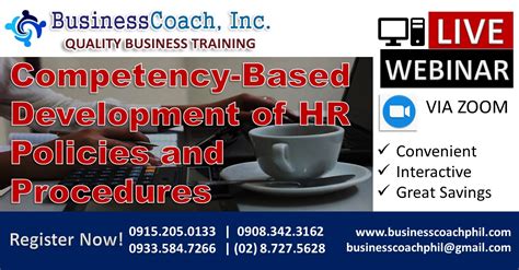 Competency Based Development Of HR Policies And Procedures Webinar Business Seminars By