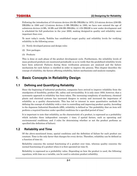 1 Basic Concepts In Reliability Design Nl3prc