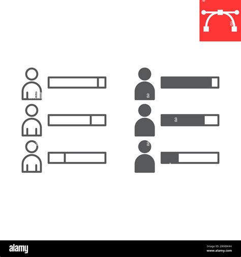 Election Result Line And Glyph Icon Election And Politician Voting Chart Vector Icon Vector
