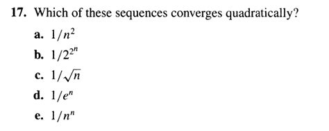 solved by an expert which of ﻿these sequences converges