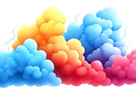 Free Download Abstract Colorful Cloud Formation Vector Illustration