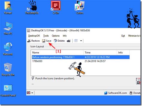 Can I Save The Desktop Icons Layout On Windows Position