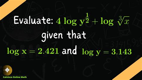 master logarithms solve complex log expressions with given log values