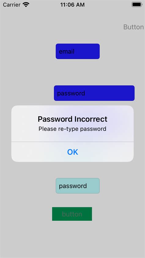 Ios Loginaction Says Please Re Type Password Stack Overflow