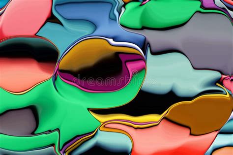 Psychedelic Abstract Shapes Wallpaper Vibrant Swirling Colors And