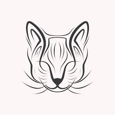 Premium Vector Cat Line Art Logo Icon Illustration