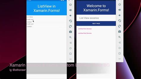 Xamarin Android And Forms Custom Listview Color Bg Youtube