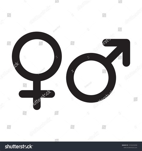 Female Male Gender Icons Vector Isolated Stock Vector Royalty Free