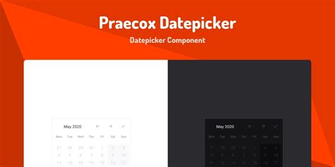 Praecox Datepicker Datepicker Component Made With Svelte