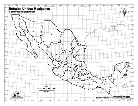 Mapa Para Imprimir De México Mapa Mudo De Capitales De México Inegi De México Mapa Interaktiboak