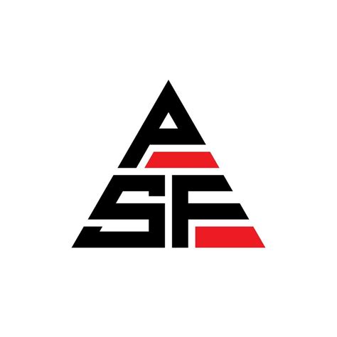 Psf Triangle Letter Logo Design With Triangle Shape Psf Triangle Logo