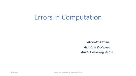 errors in computation pdf technology and computing