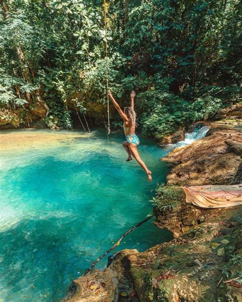 Hailey Miller Auf Instagram We Got To Visit This Private Swimming Hole In Jamaica And It Was