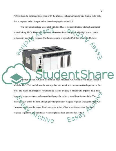 programmable logic controllers assignment example topics and well