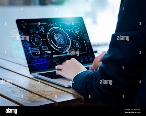 Artificial Intelligence Concept Ai Futuristic Virtual Graphics Of Digital Brain Circuit
