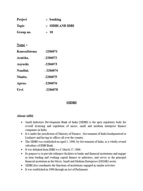Banking Project Final Pdf Financial Services Business Economics