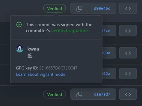 使用 GPG 为 Git commit 签名 kwaa dev