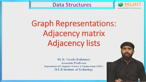 LEC69| DS | Graphs Representations: Adjacency Matrix, Adjacency Lists ...